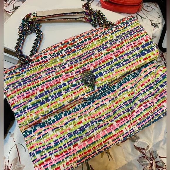 Kurt Geiger | Bags | Kurt Geiger London Tweed Shoulder Bag In Rainbow ...